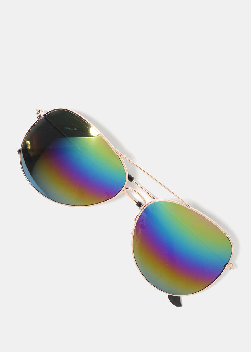 Rainbow Reflective Sunglasses – Shop Miss A
