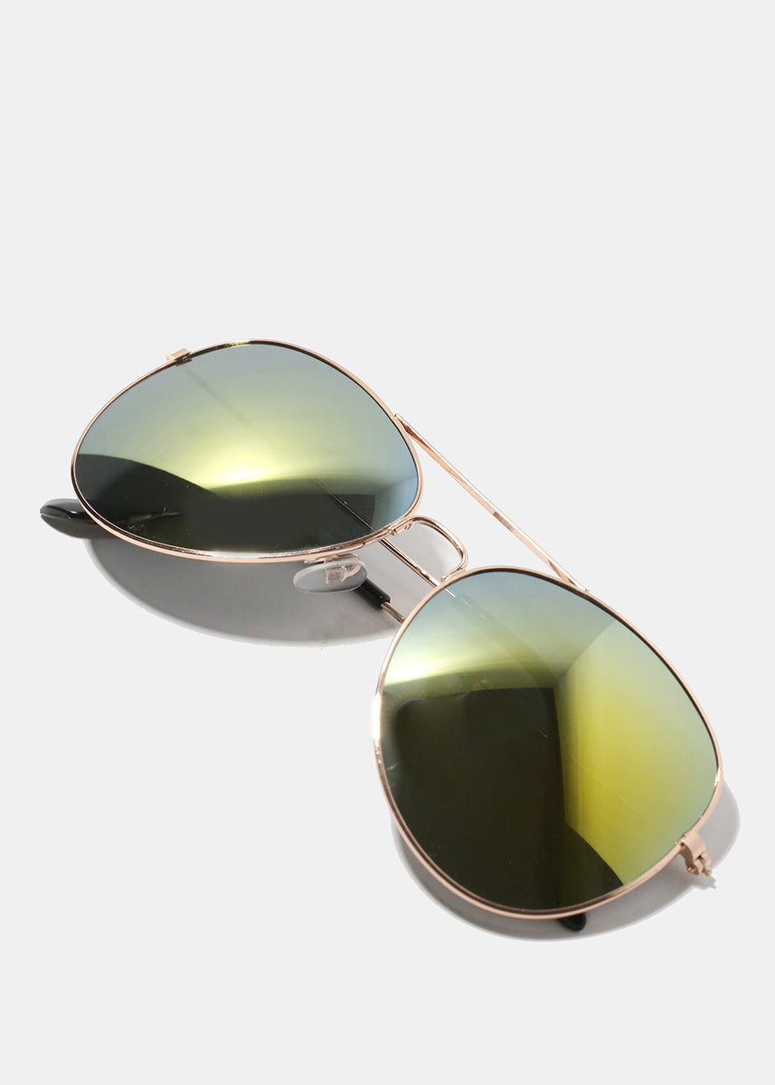 A+ Retro Reflective Aviator Sunglasses – Shop Miss A