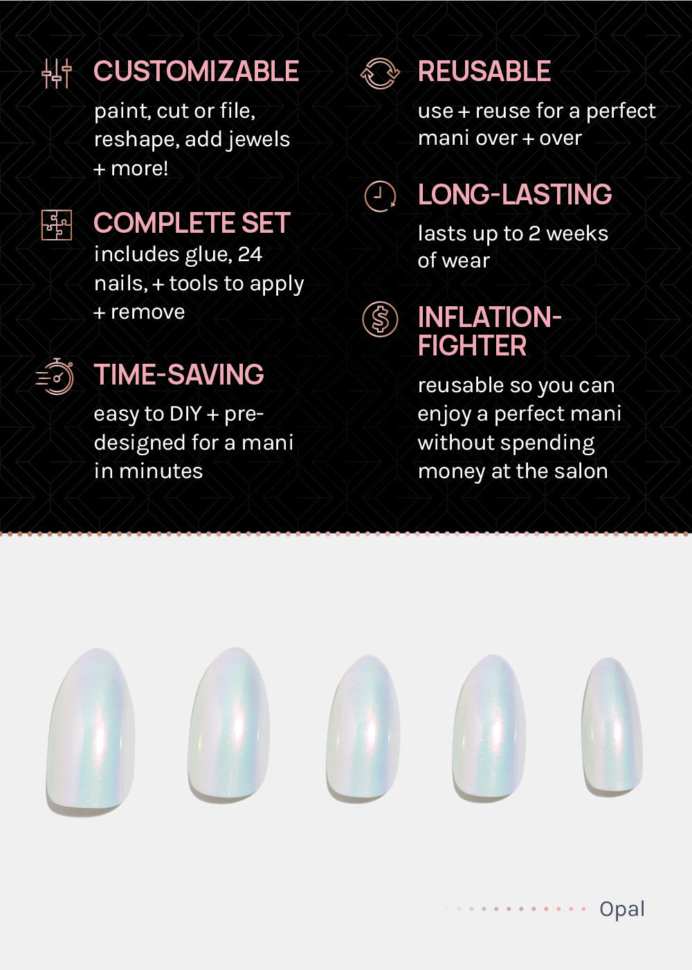 AOA Pro Press-On Nails: Opal – Shop Miss A