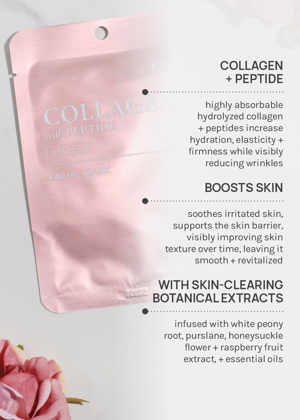 AOA Skin Collagen with Peptide Revitalizing Facial Mask – Shop Miss A