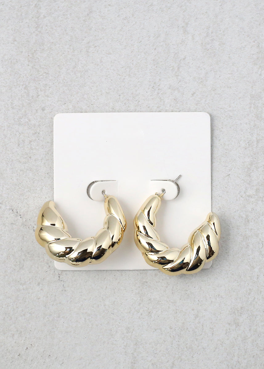 Thick Twisted Hoop Earring – Shop Miss A