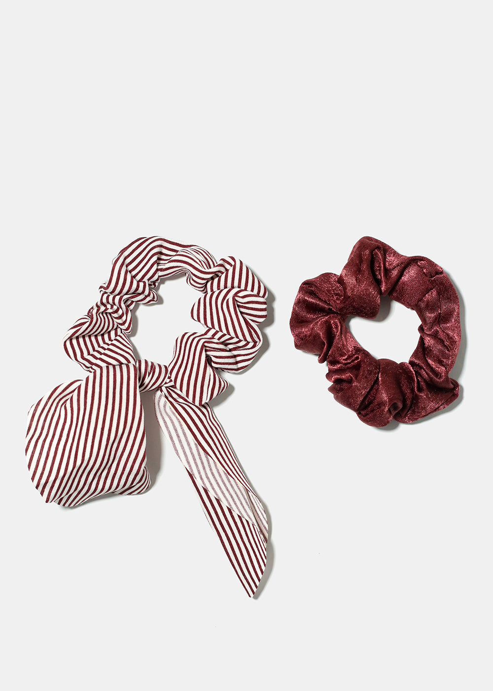 2-Piece Striped Bow Scrunchies – Shop Miss A