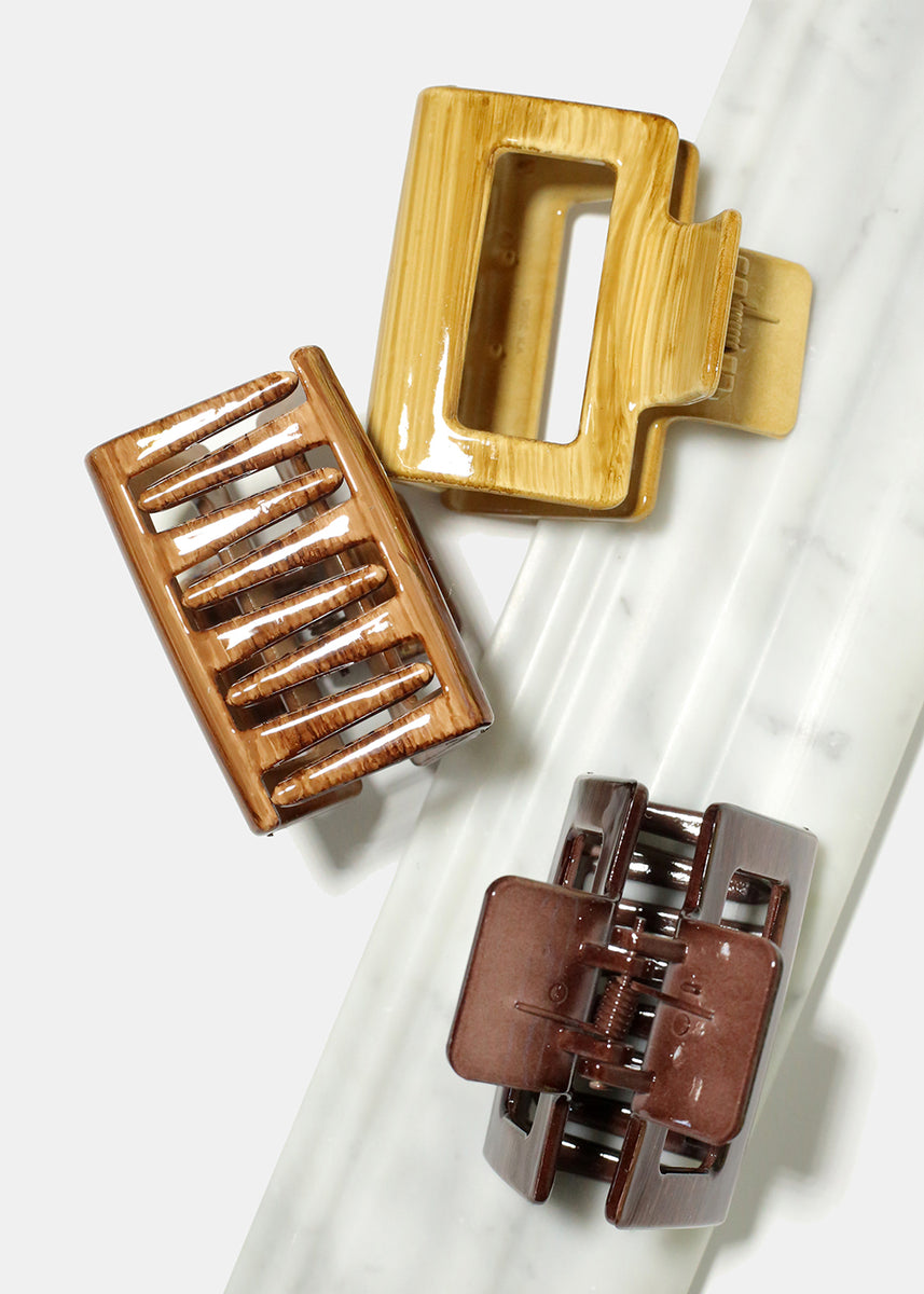 Wood Style Rectangle Hair Claw – Shop Miss A