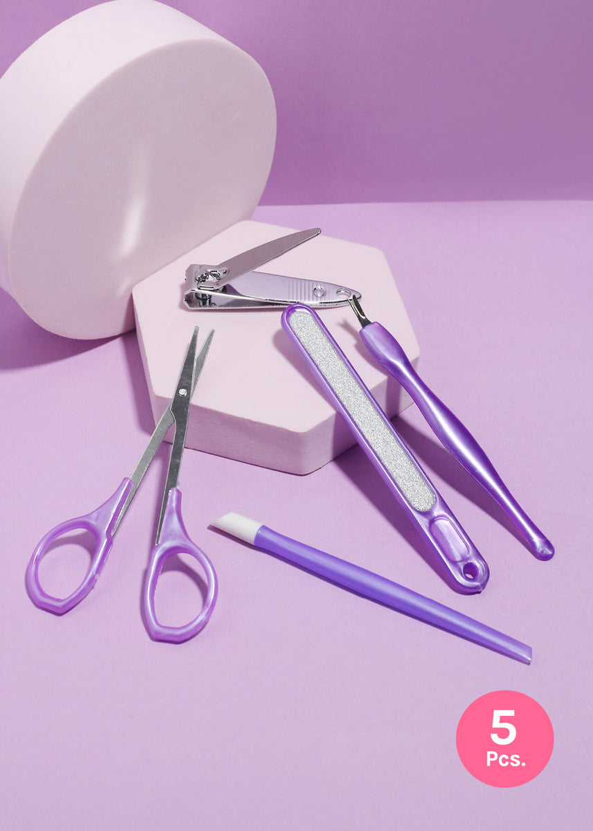 AOA 5 Piece Manicure Tool Set with Beauty Scissors – Shop Miss A