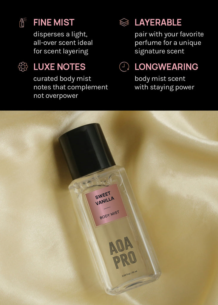 AOA Pro Sweet Vanilla Body Mist – Shop Miss A