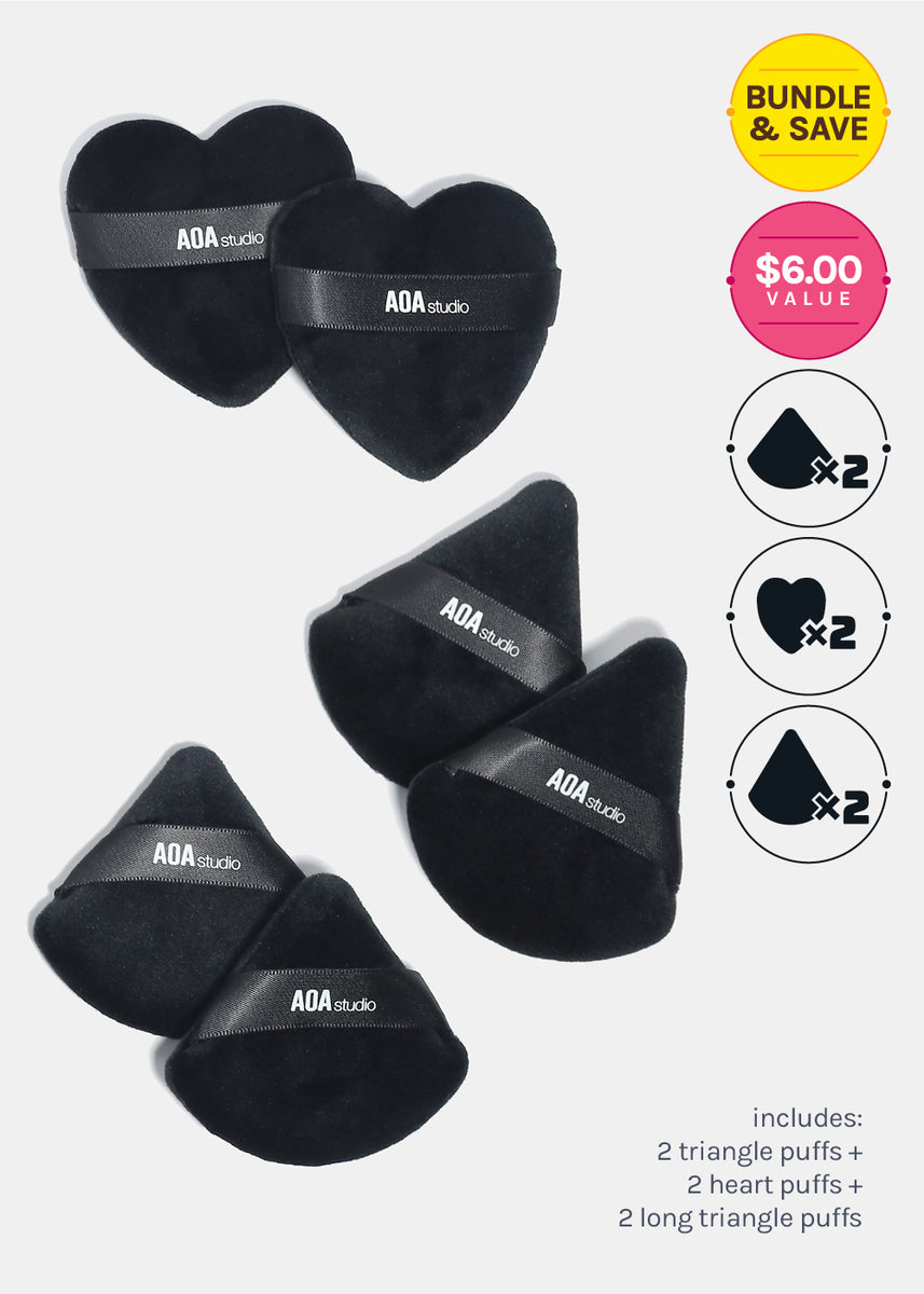 AOA Velvet Puffs - 6 Pc Mixed Shape Set – Shop Miss A