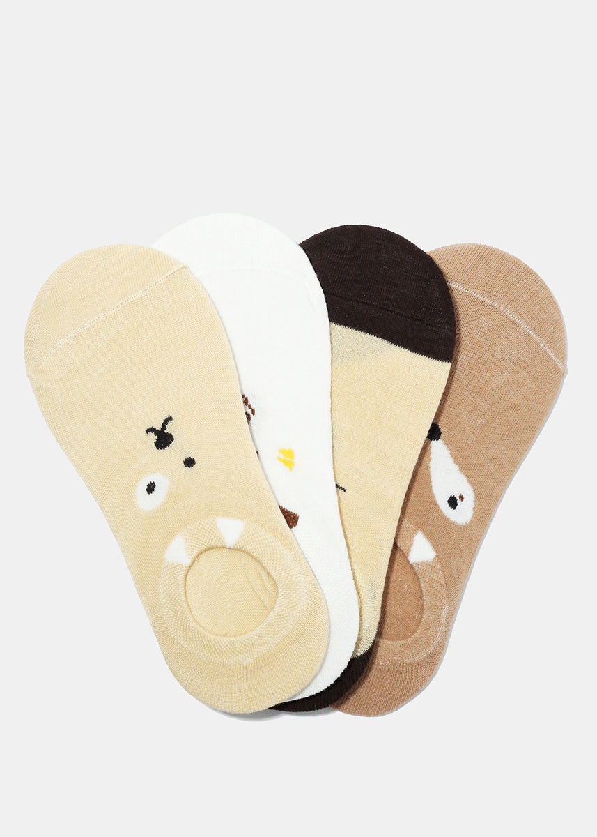 Cute Animal Face No Show Socks – Shop Miss A