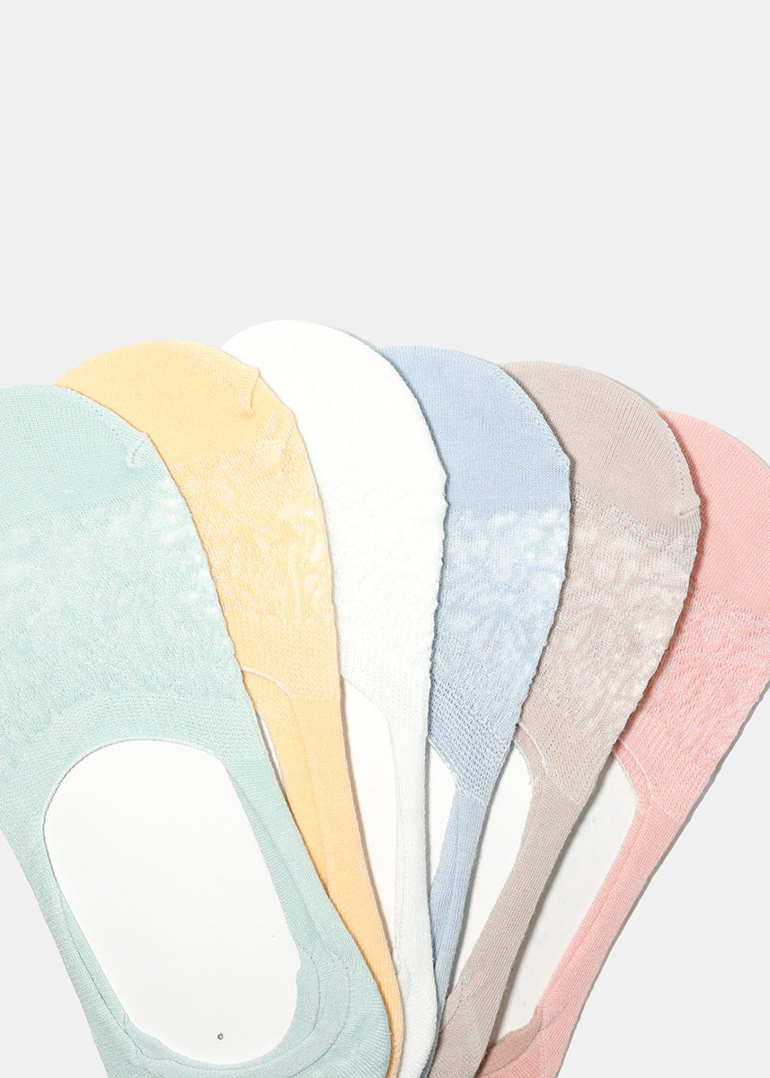 Lace Solid Color No Show Socks – Shop Miss A
