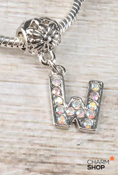 Letter W Rhinestone Bead Charm – Shop Miss A