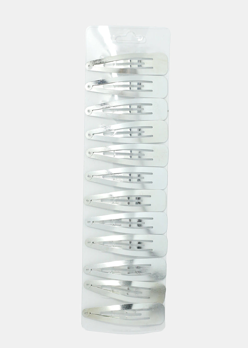 12 Piece Big Silver Snap Clips – Shop Miss A
