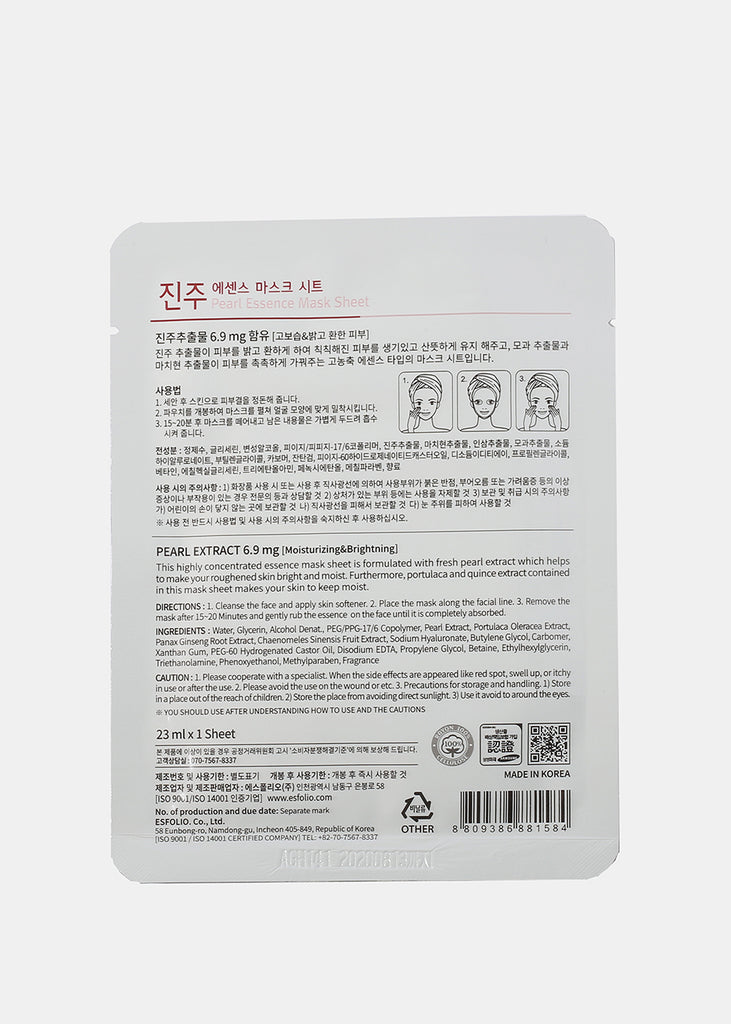 ESFOLIO Essence Mask Sheet - Pearl – Shop Miss A