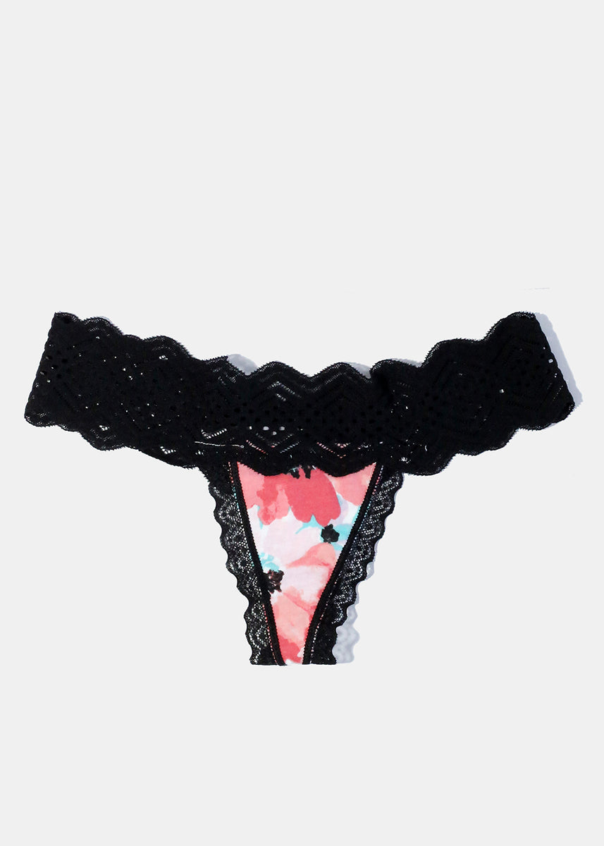 Watercolor Floral Lace Thong – Shop Miss A