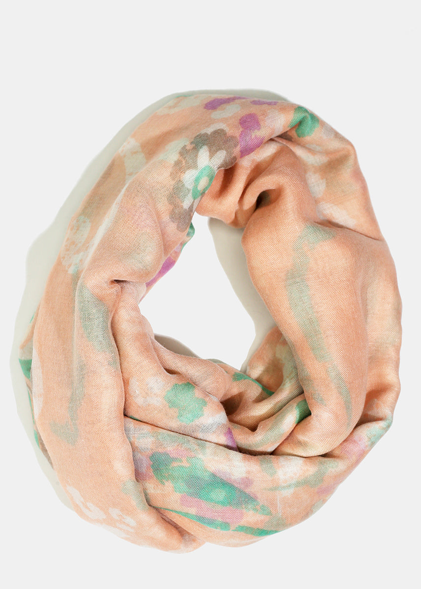 A+ Peach Floral Lightweight Scarf – Shop Miss A